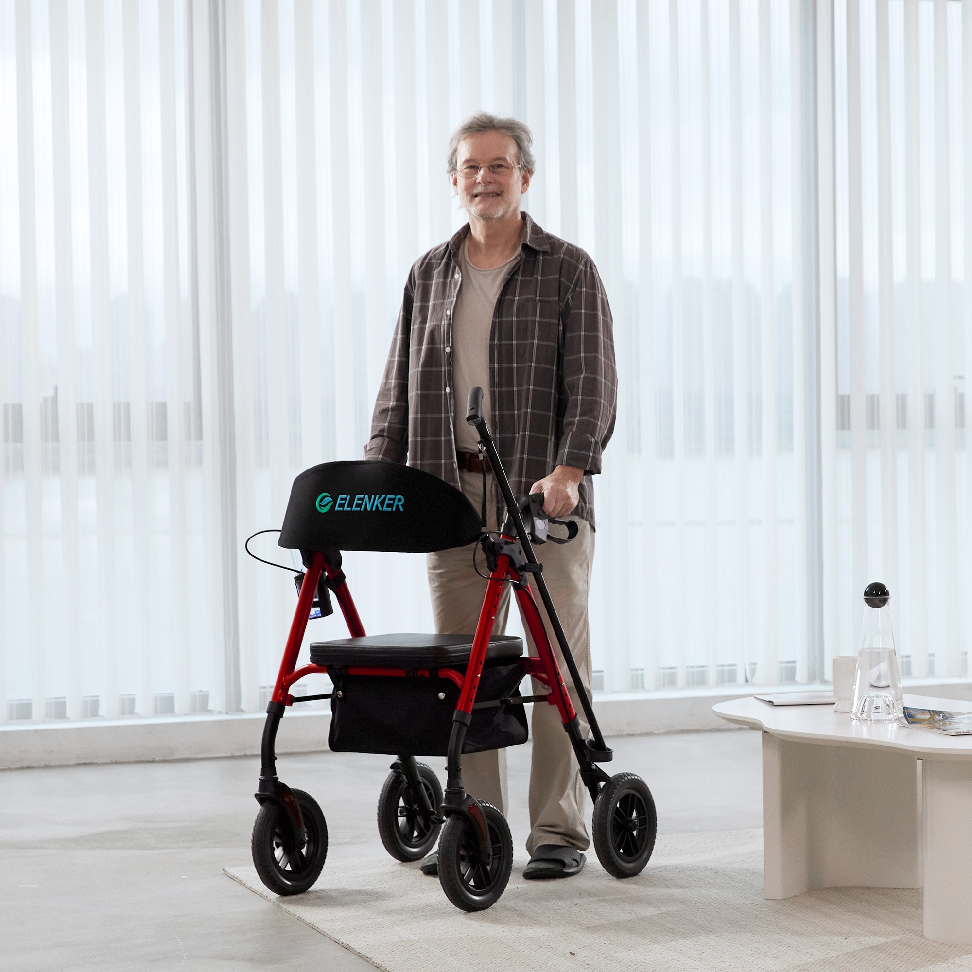 Elenker Rollator vs. Standard Walker: What’s the Difference ...